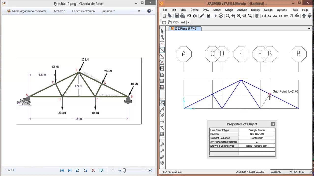Análisis estructural SAP2000 VS MEF MATLAB PARTE 2 - YouTube