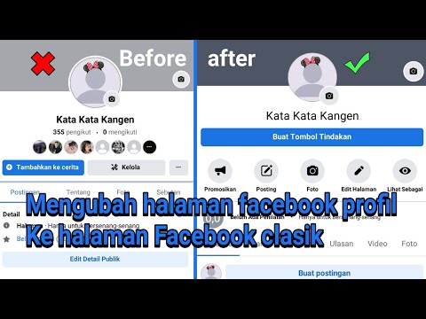 Cara Mengubah Halaman Facebook Profil Menjadi Halaman Klasik - YouTube