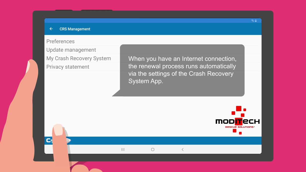 Renew Crash Recovery System subscription - App - YouTube