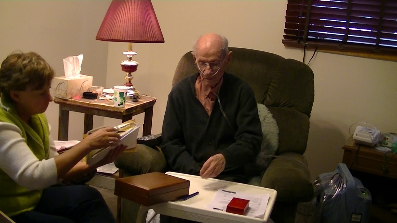 Barry Needham tells Sasha the story of his caterpillar pin - YouTube