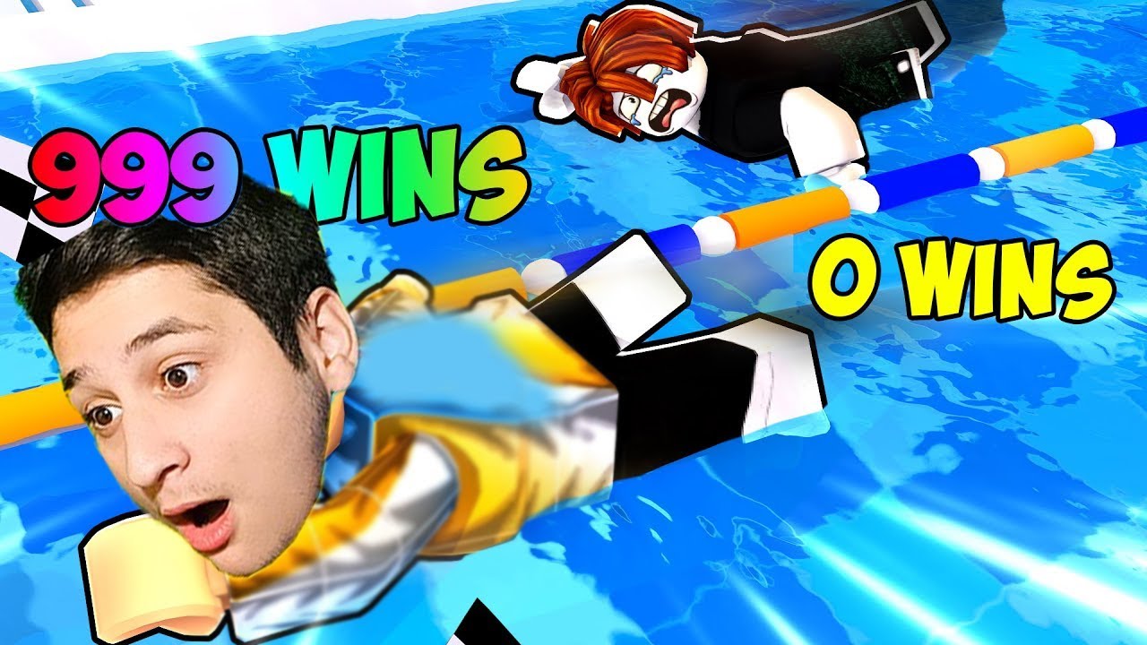 მხოლოდ ყველაზე ჩქარი მოცურავე მოიგებს Roblox Swim Race Simulator - YouTube