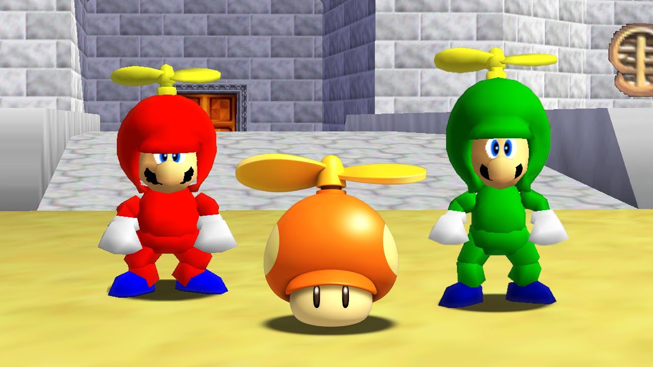 Propeller Mario and Propeller Luigi in Super Mario 64 - 100% Full Game Walkthrough - YouTube