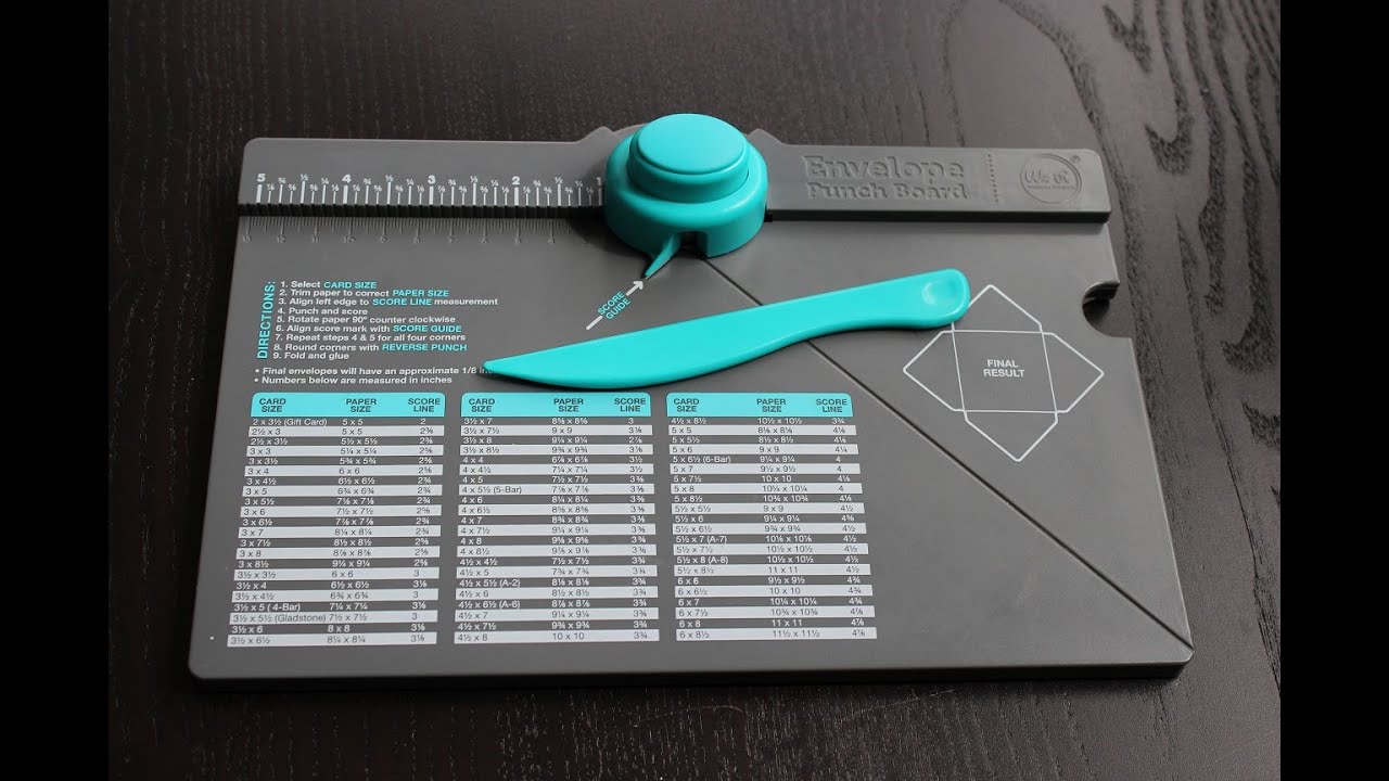 Como Usar la Tabla de Hacer Sobres- Envelope Punch Board - YouTube