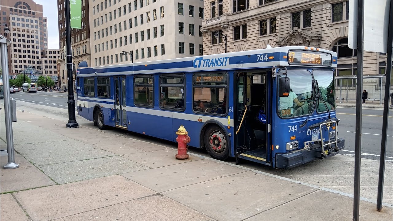 CTtransit 2007 New Flyer Industries D40LF #744 on the 47 - YouTube