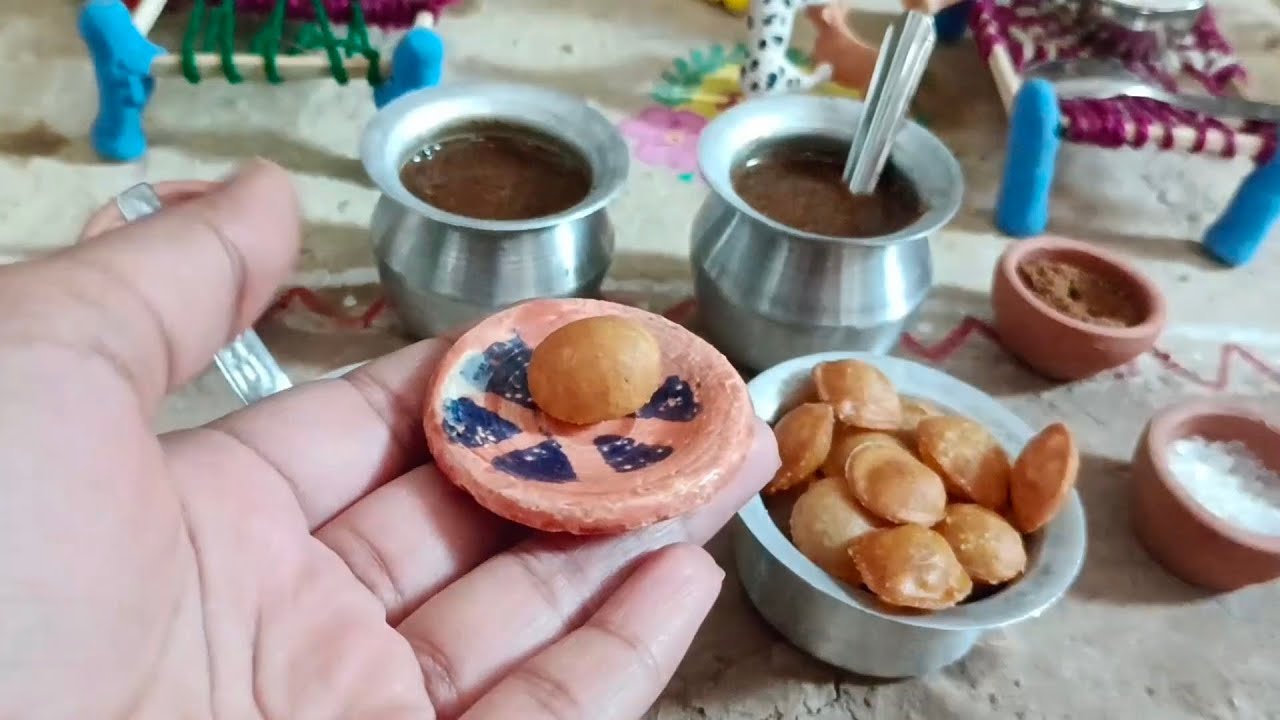 Miniature golgappe recipe | sukhi Puri chaat | sev puri | Chhota ...