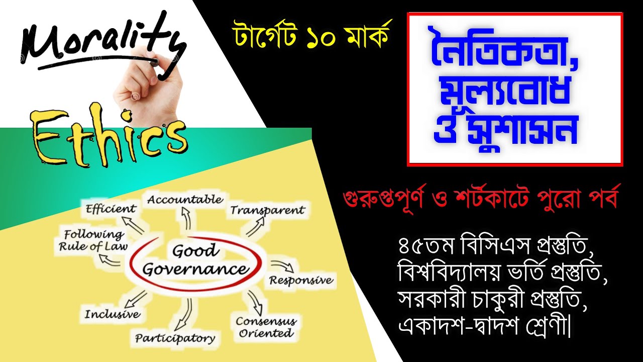 Ethics, Morality & Good Governance for BCS preparation. Darpon School ...