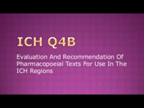 ICH Guideline Pharmacopoeial Text - Q4B - YouTube