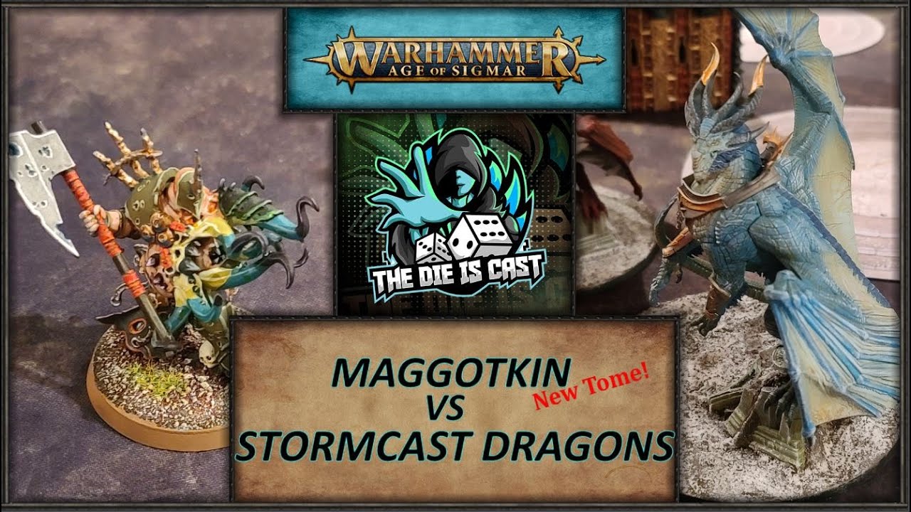 Maggotkin vs. Stormcast Dragons - AoS 3.1 Battle Report - YouTube