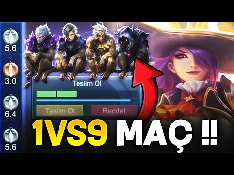 4 MAYMUNU TAŞIMAK !! 1VS9 LESLEY ?? - Mobile Legends