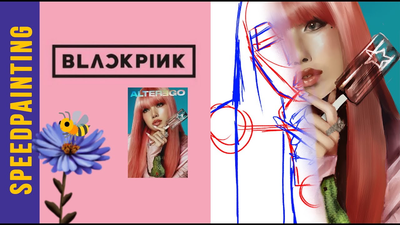 Drawing BLACKPINK Lisa Manoban - FULL PROCESS - YouTube