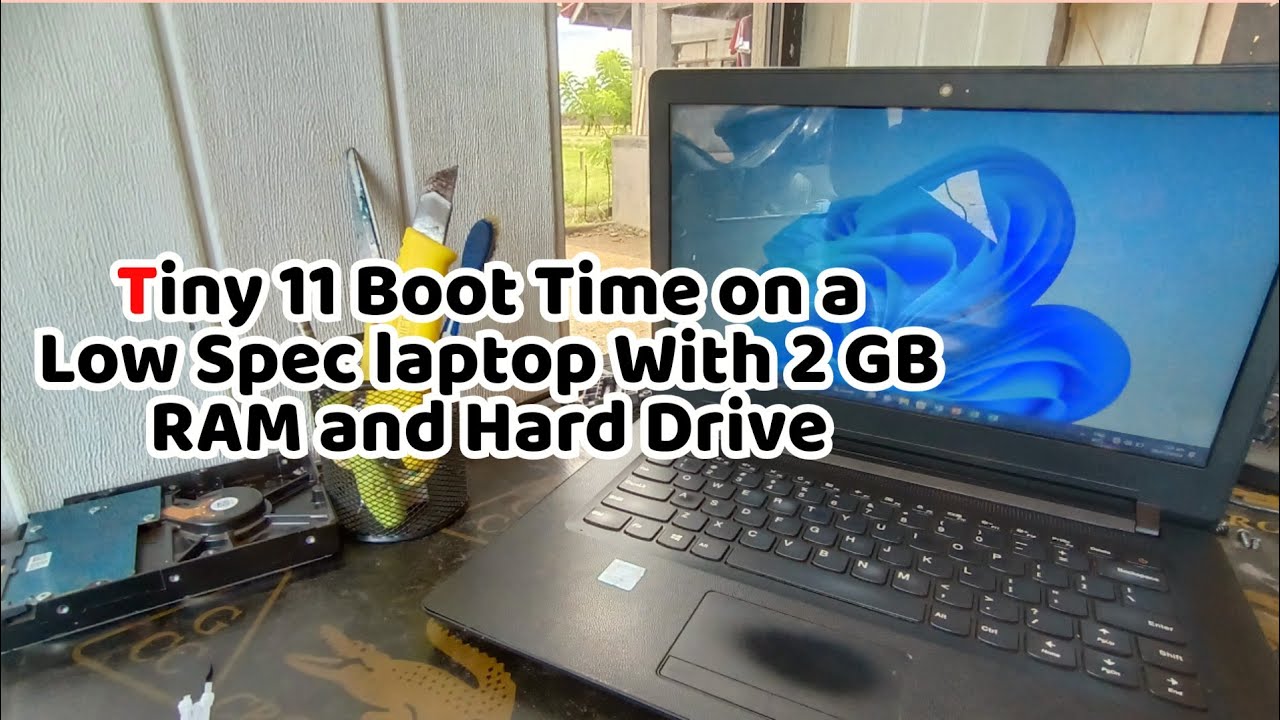 Tiny 11 OS Boot Time Check on a Low Spec Laptop With 2 GB RAM and Hard ...