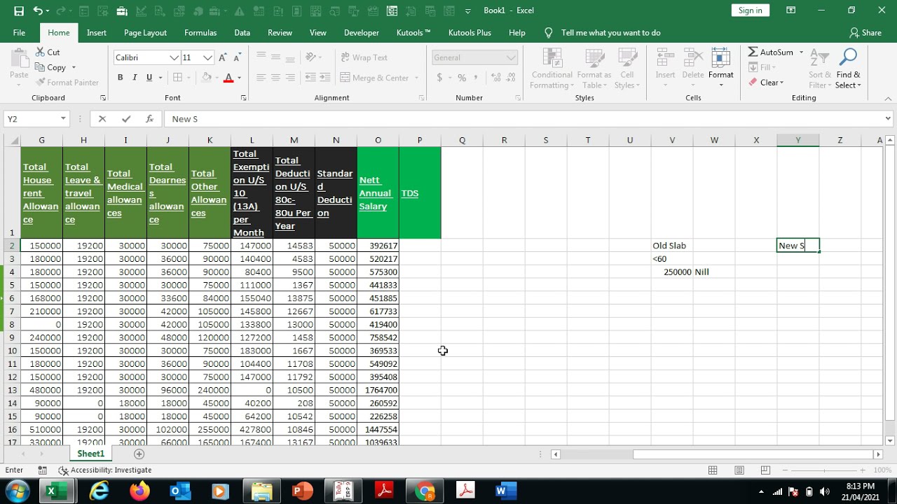 How To Calculate The TDS On Salary In The Excel YouTube How To Calculate The TDS On Salary In The Excel YouTube
