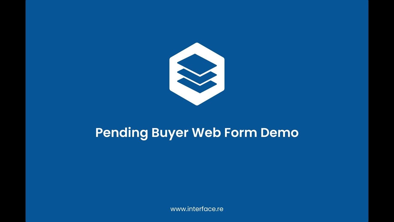 Pending Buyer Web Form Demo - YouTube