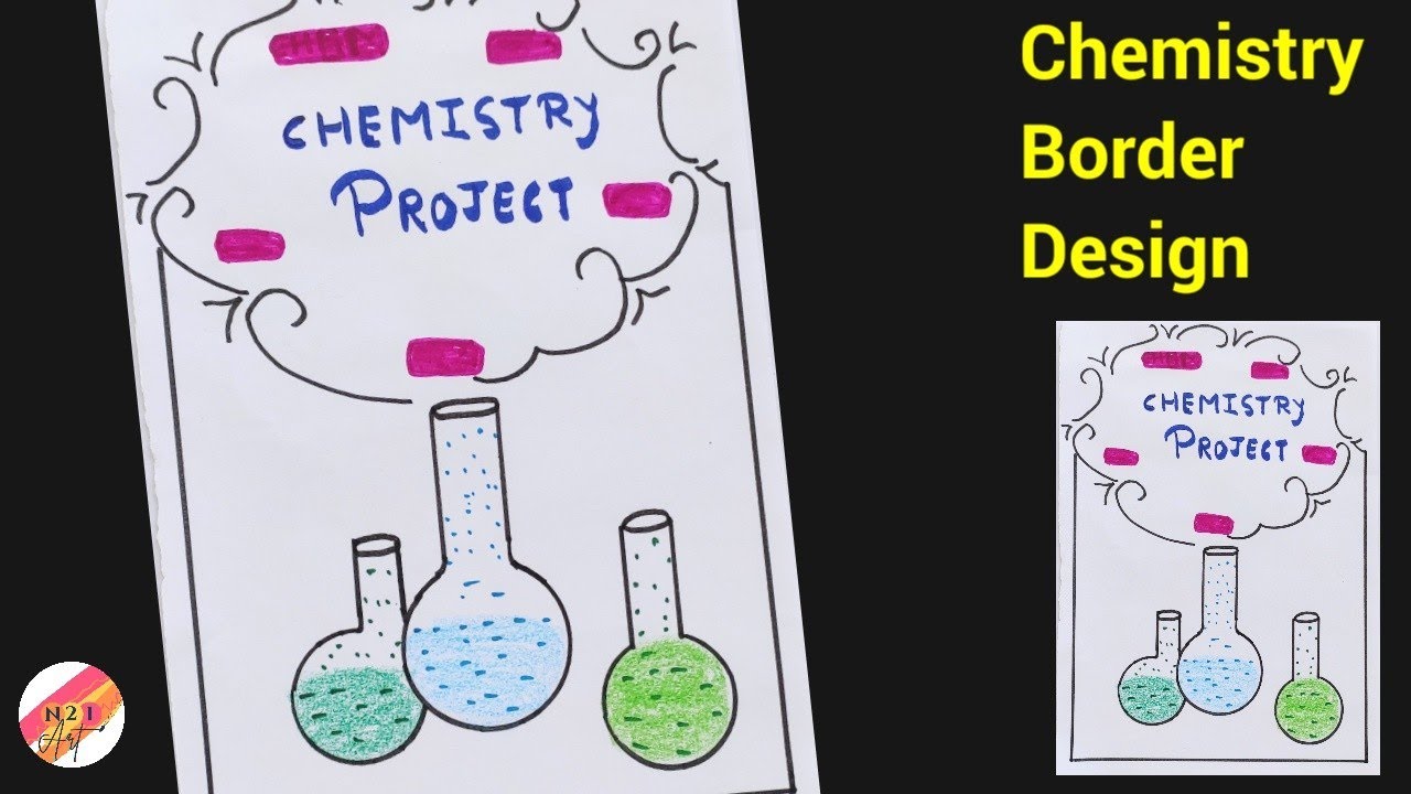 Chemistry Project Border Design |Border design for project | Easy ...