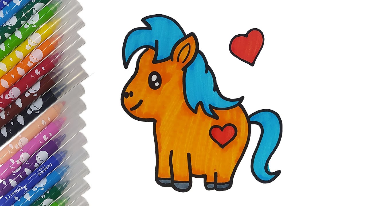 How To Draw A Cute Horse Step By Step For Kids YouTube How To Draw A Cute Horse Step By Step For Kids YouTube
