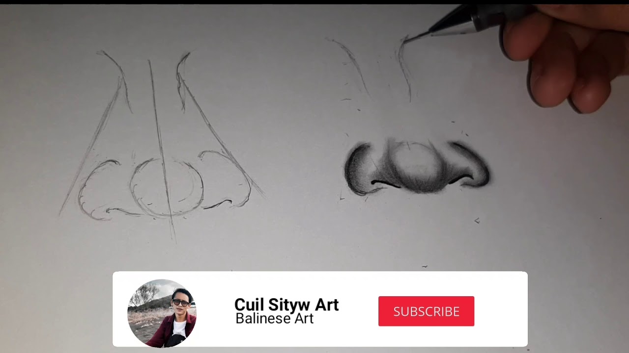 How to draw simple realis with penci by - Cuil Sityw Art - YouTube