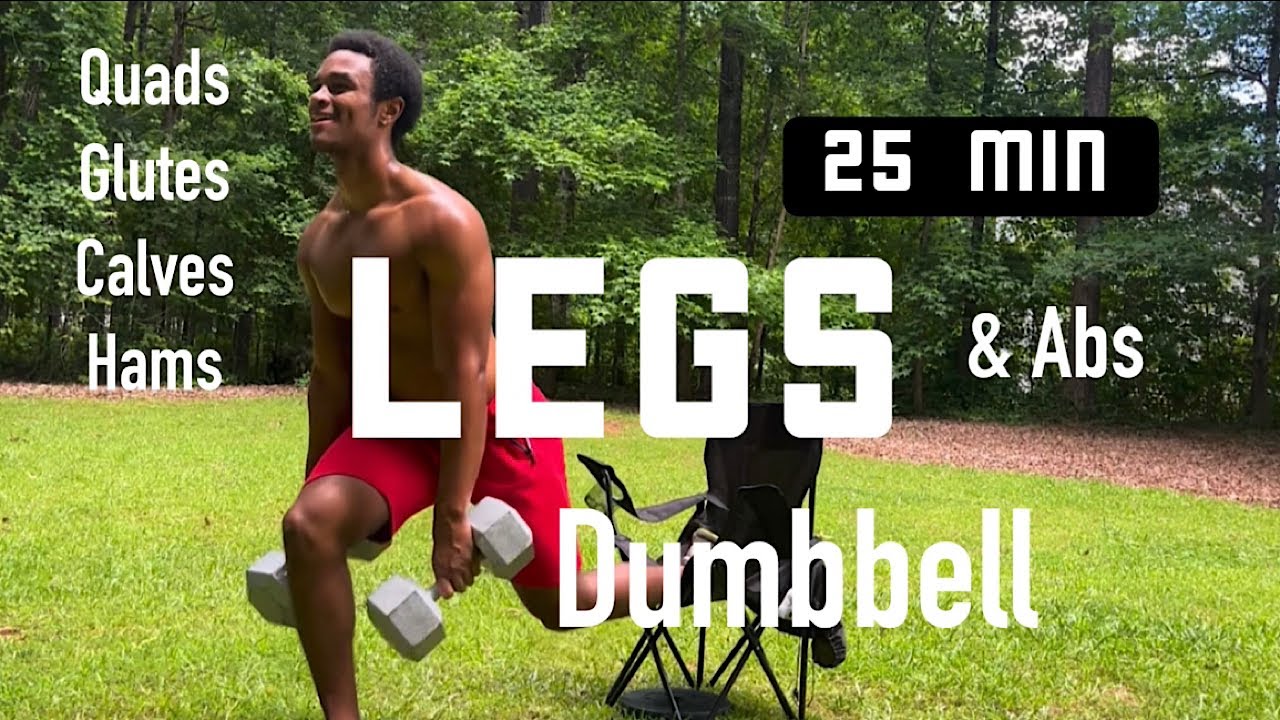 25 Minute Dumbbell Leg and Abs Workout | Hypertrophy | Squats - YouTube