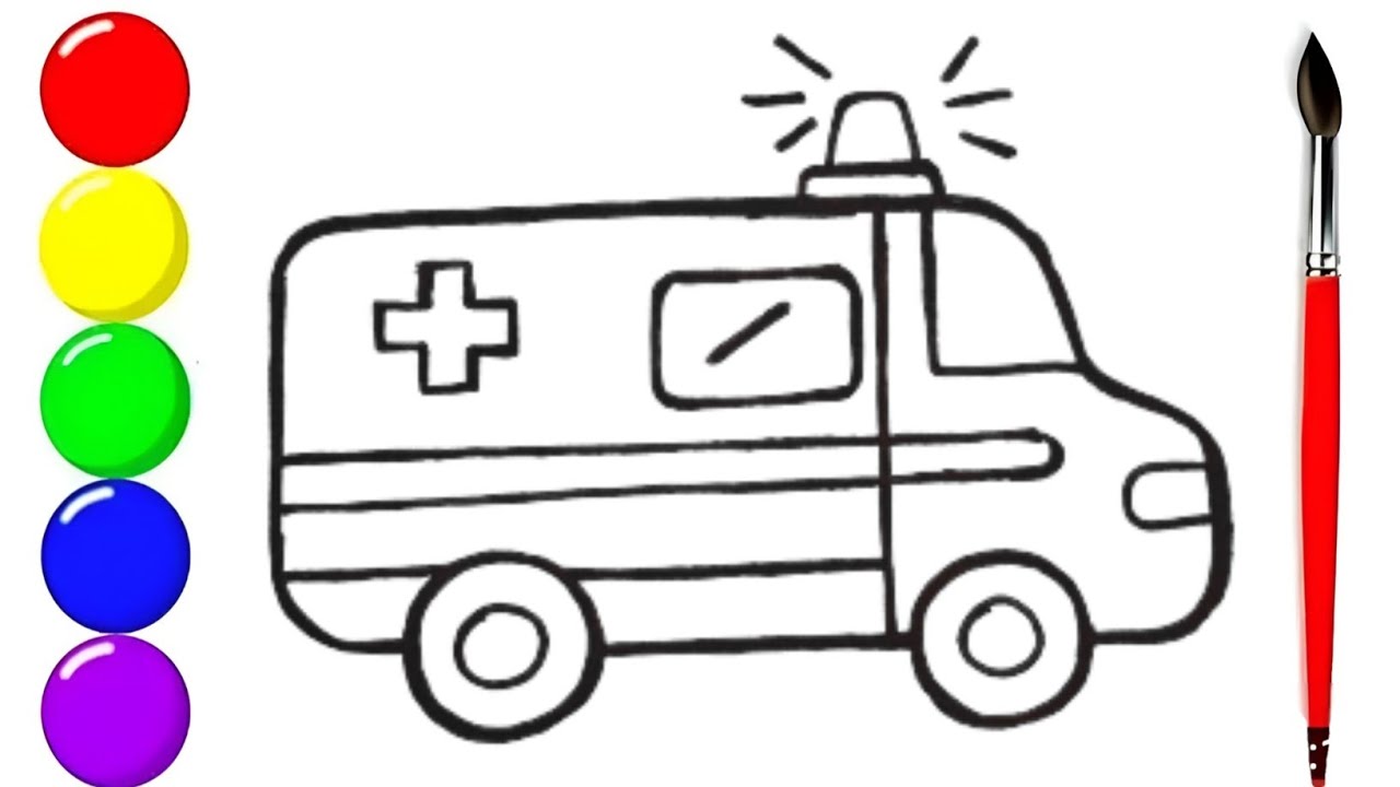 how to draw ambulance | ambulance drawing | ambulance colour drawing # ...