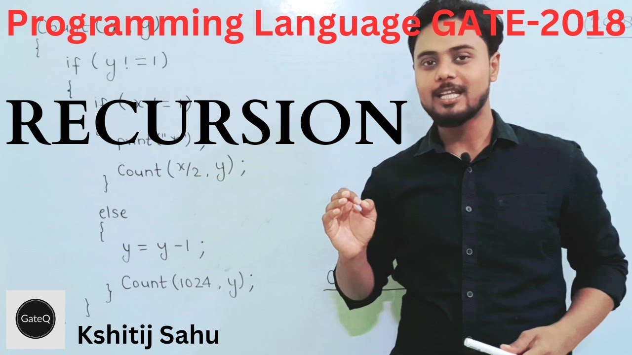 Recursion Example Explained Programming Language Gate Youtube 5840