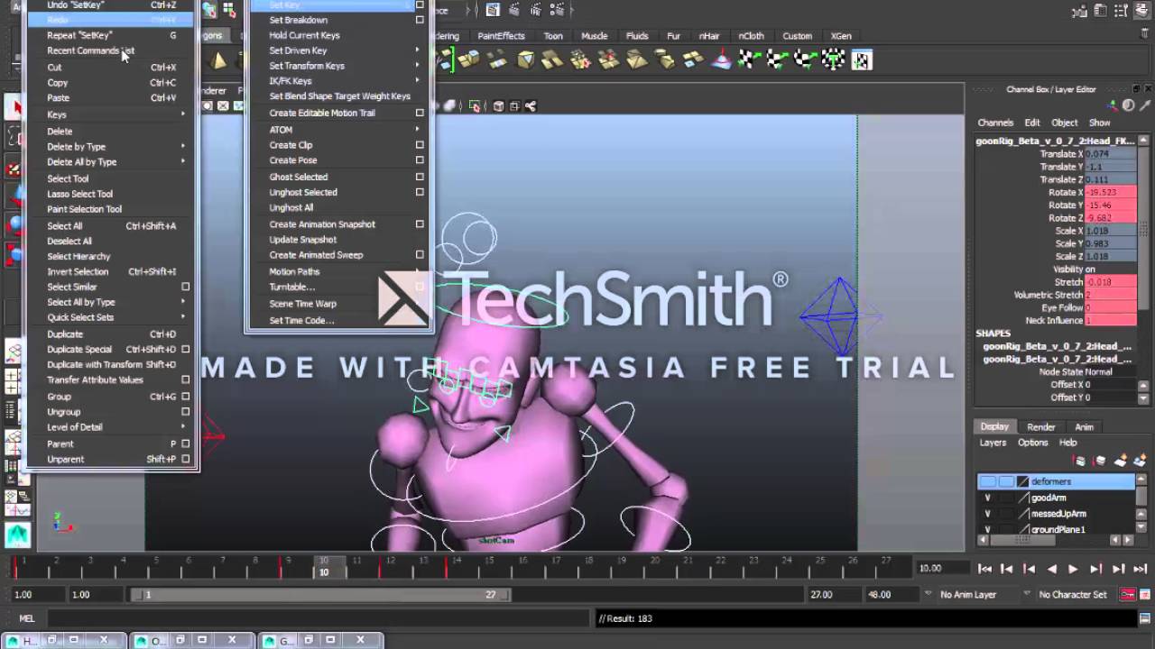 Maya Character Animation - Timeline Techniques - YouTube