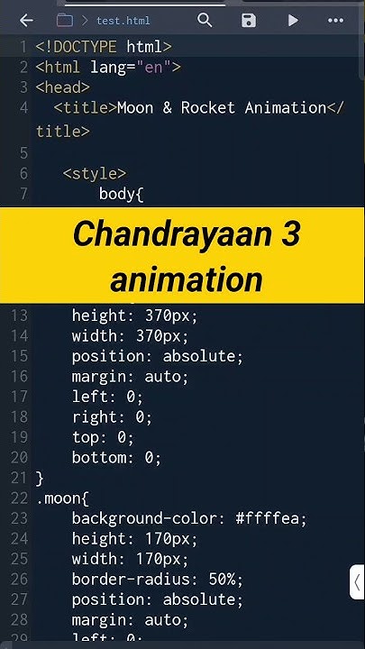 Chandrayaan 3 animation with HTML and CSS | CSS animation - YouTube