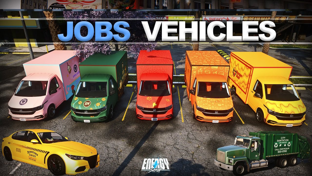 Jobs Vehicle PACK - Lore Friendly GTA 5 FiveM [AVAILABLE NOW] - YouTube