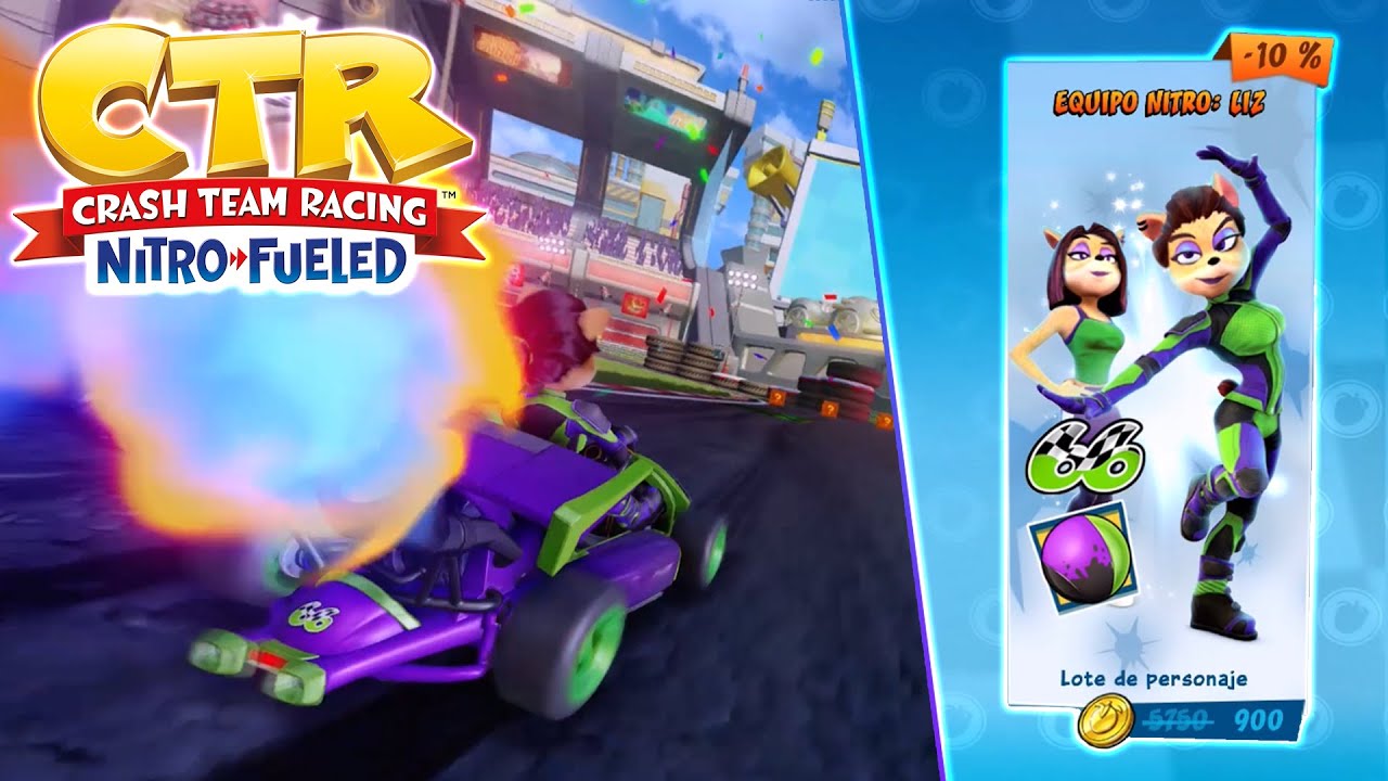 Crash Team Racing Nitro-Fueled - [Lote de personaje] Equipo Nitro Liz ...