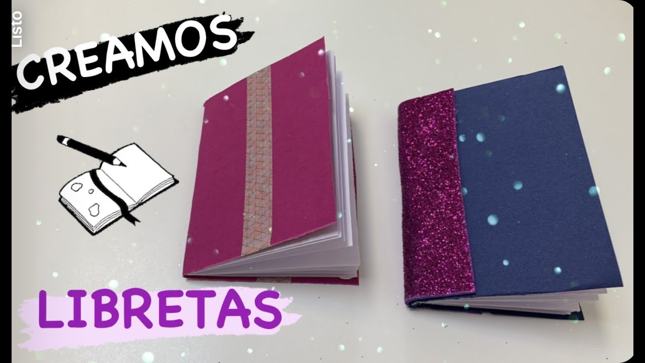 Cómo hacer LIBRETAS de NOTAS - 1,2,3... a CREAR! - Manualidades fáciles - YouTube