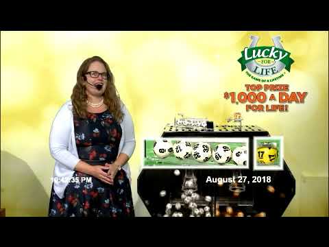 Lucky for Life Drawing For 08/27/2018 - YouTube