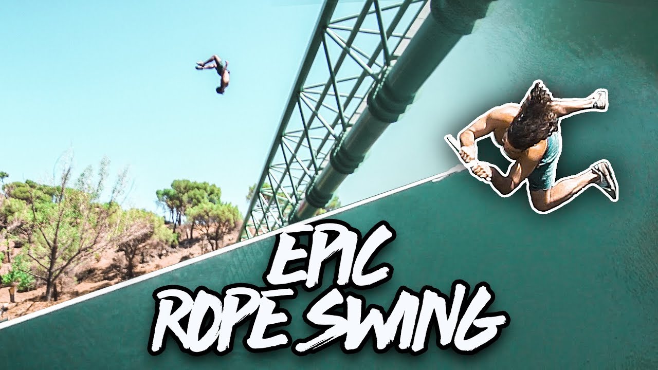 MONTAMOS un ROPE SWING desde un puente AL AGUA💦 - YouTube