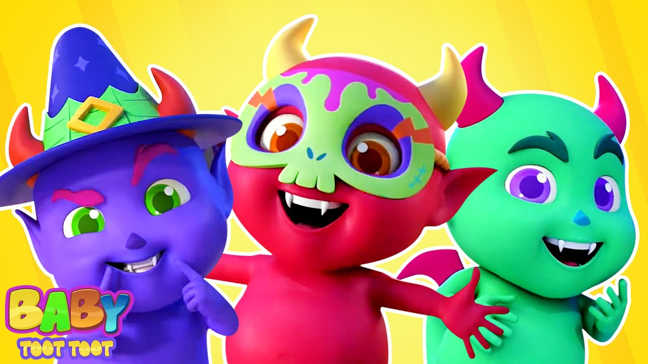 Five Little Monsters, Halloween Songs and Spooky Rhymes for Kids - YouTube