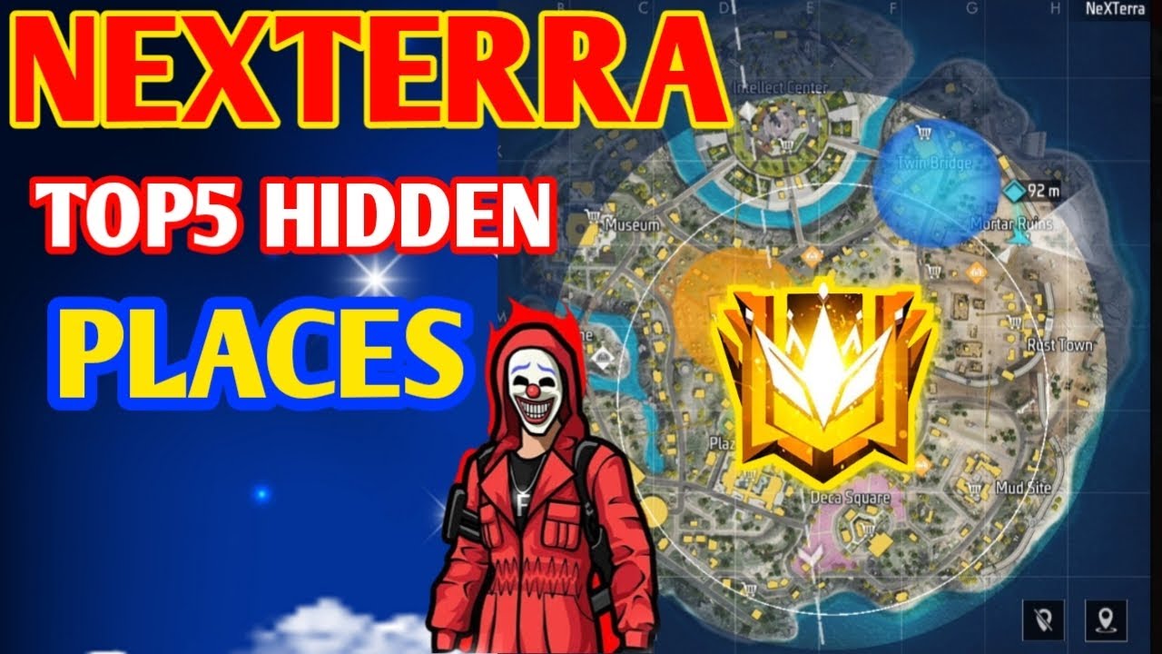 free fire nexterra map hidden places !! top5 hidden places fire free ...