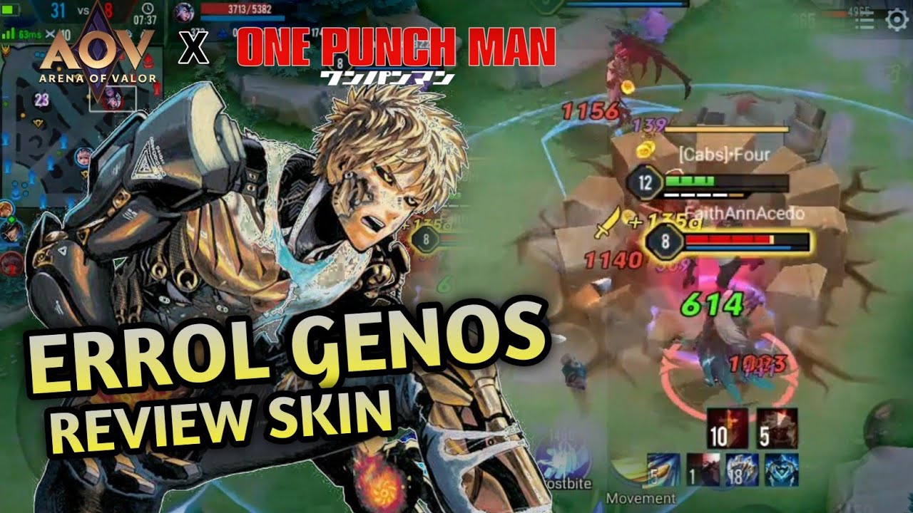 REVIEW SKIN BARU ERROL GENOS | AOV X ONE PUNCH MAN | Arena of Valor ...