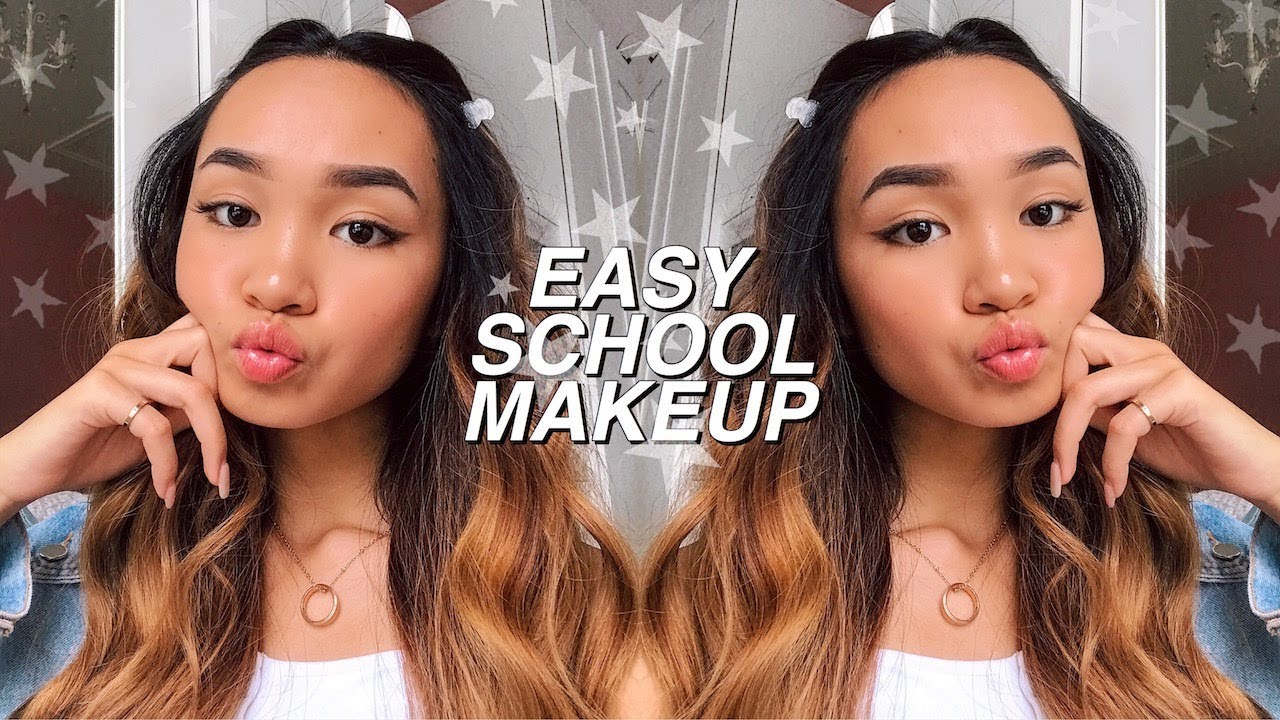 easy school makeup routine 2018 - YouTube