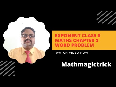 word problem of exponent @mathsmagictricks#exponents and powers class 8 ...
