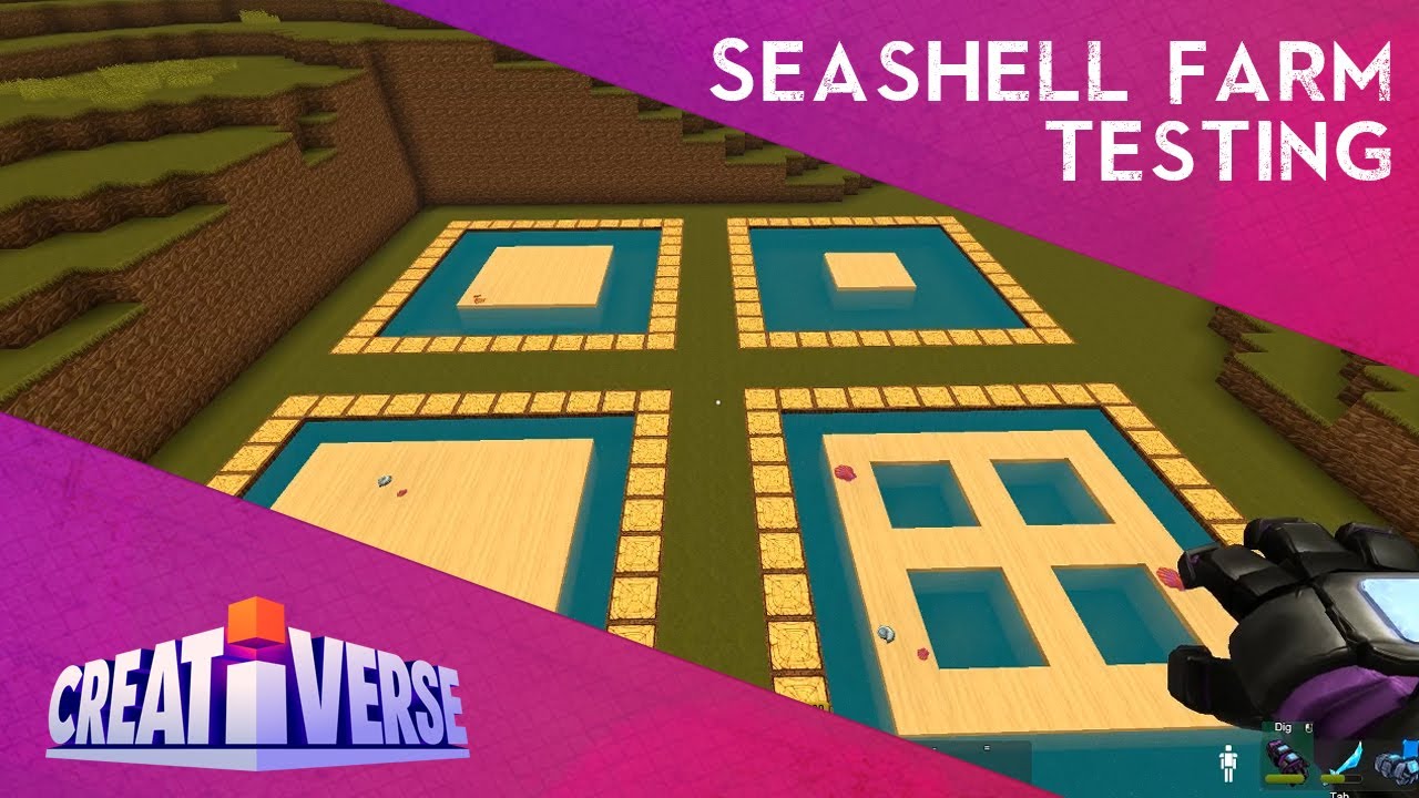 Creativerse: Seashell Farm Testing - YouTube