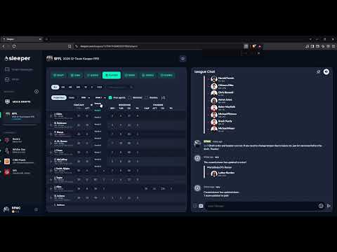 Sleeper ADP Sorting