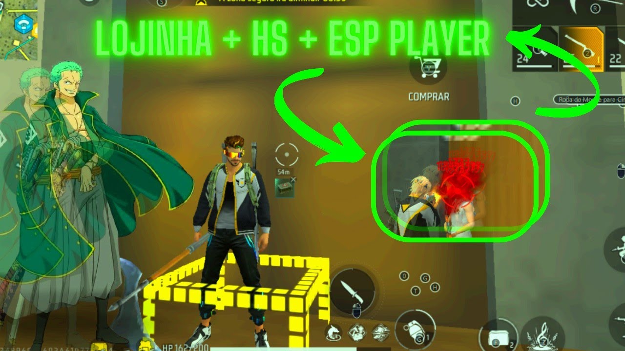 HS 100% + LOJINHA INVISIVEL + ESP PLAYER!! XIT FREE FIRE HACK - YouTube