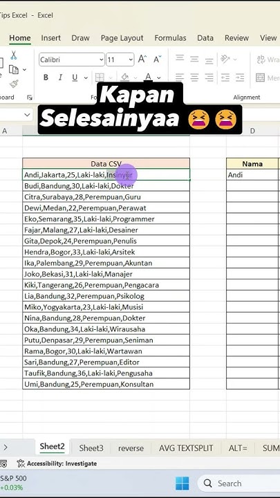 Excel Exceltips Exceltricks Spreadsheets Workhacks Folkative Dagelan Belajarexcel