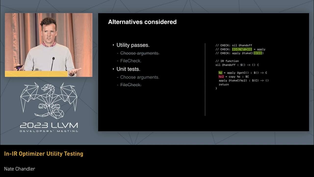 2023 Llvm Dev Mtg In Ir Optimizer Utility Testing Youtube