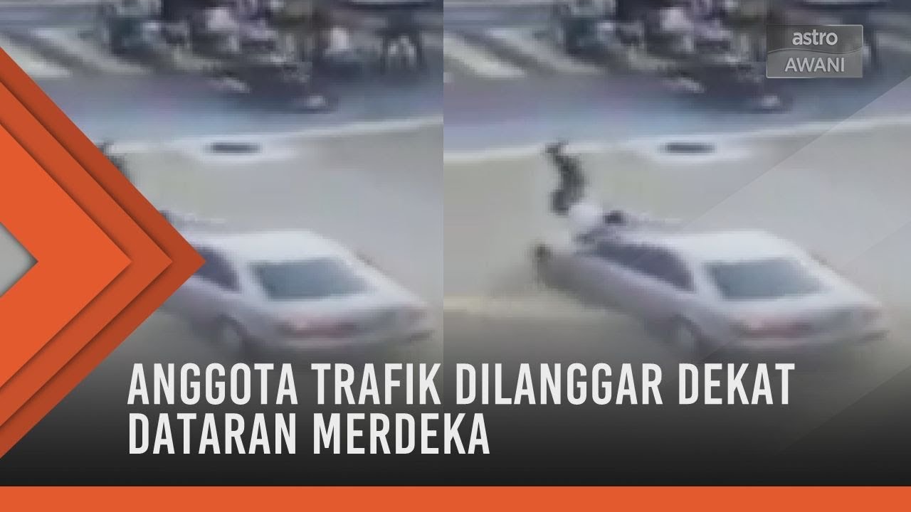 Anggota trafik dilanggar dekat Dataran Merdeka - YouTube