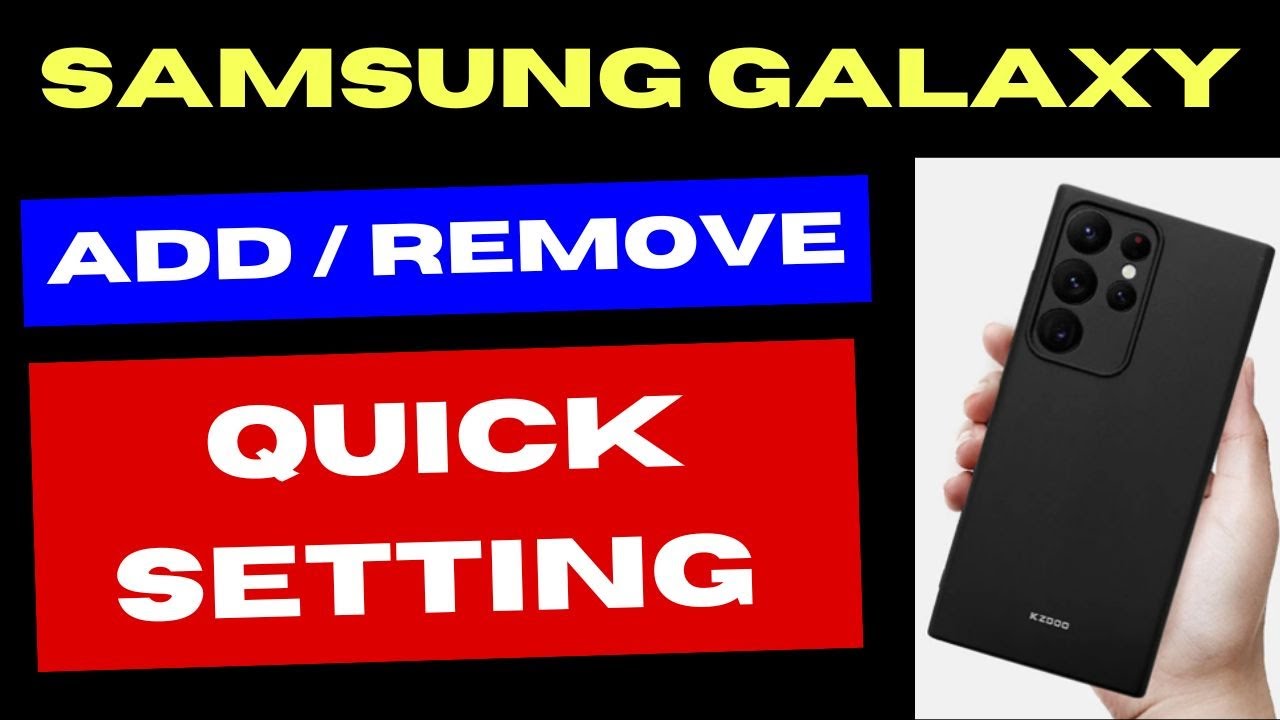 Samsung Galaxy Add features to quick setting Panel - YouTube