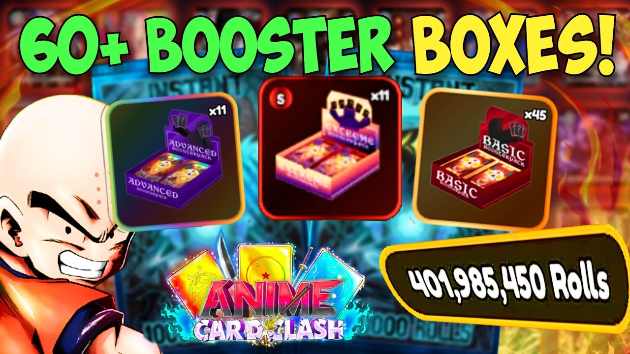 How Many Packs Can I Get Opening 60+ BOOSTER BOXES In Anime Card Clash ...