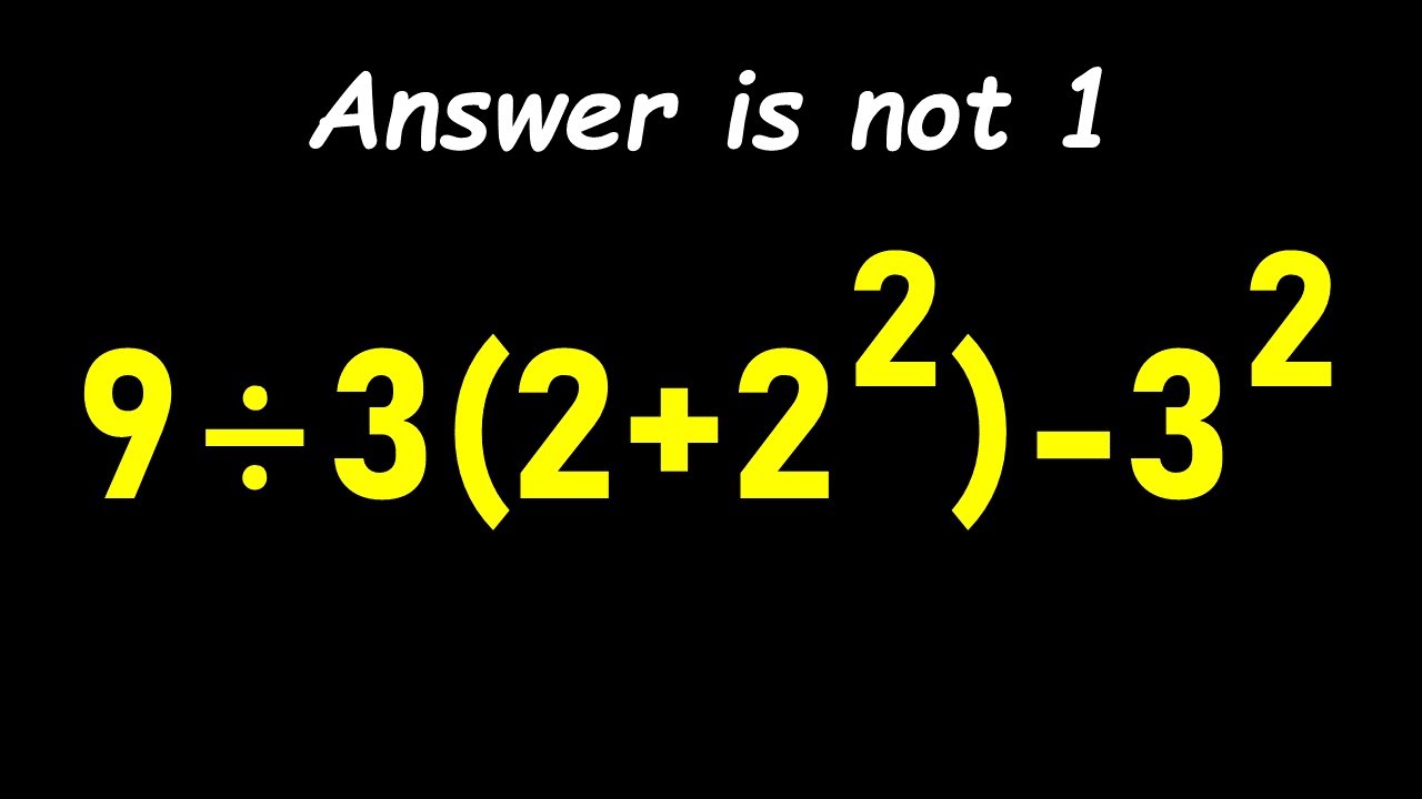 Most People Get This Math Question Wrong! - YouTube