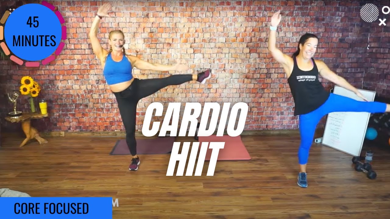 CARDIO CORE AND ABS // 45 MIN //NO REPEATS // With Dumbbells - YouTube