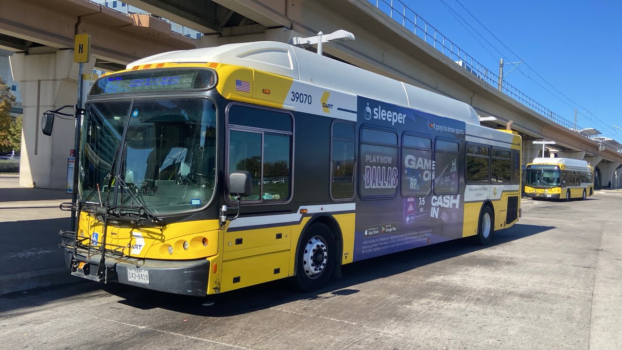 DART Dallas Bus Tour: NABI 40lfw 3rd Gen CNG unit #39070 - YouTube