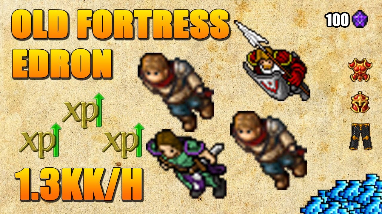 ED/MS 130+ | FULL EXP | OLD FORTRESS | EDRON | TIBIA - YouTube