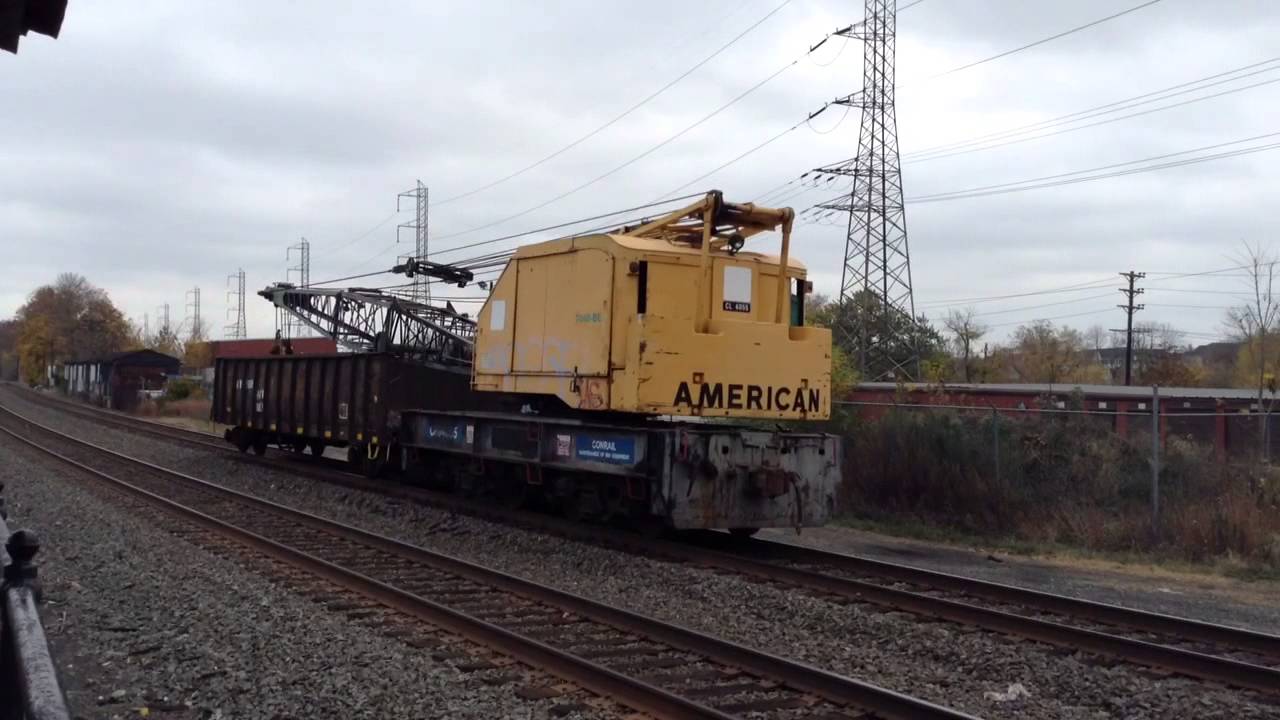 Conrail Maintenance Crane - YouTube