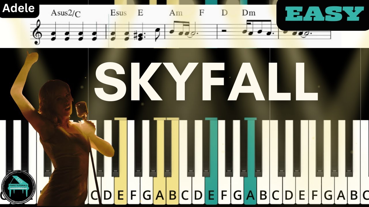 Adele Skyfall Easy Piano - YouTube