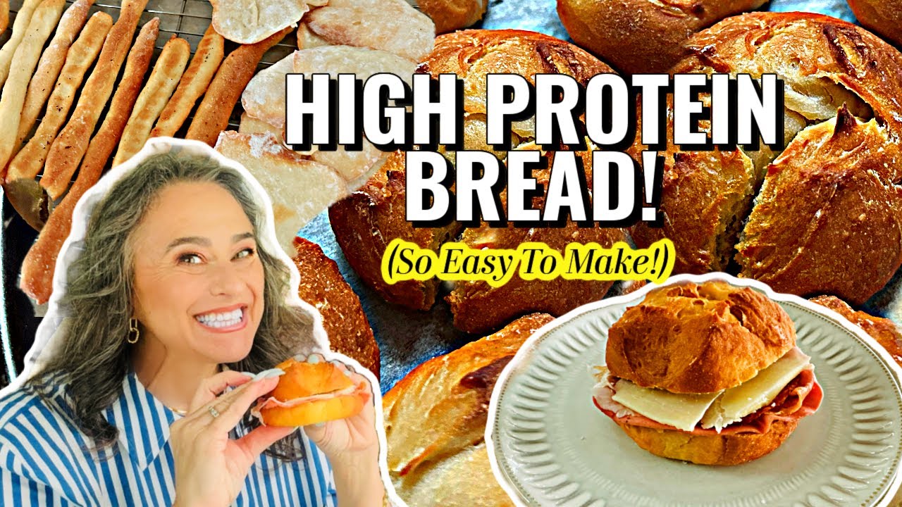 Quick & Easy 2-Ingredient High Protein Bread!! - YouTube